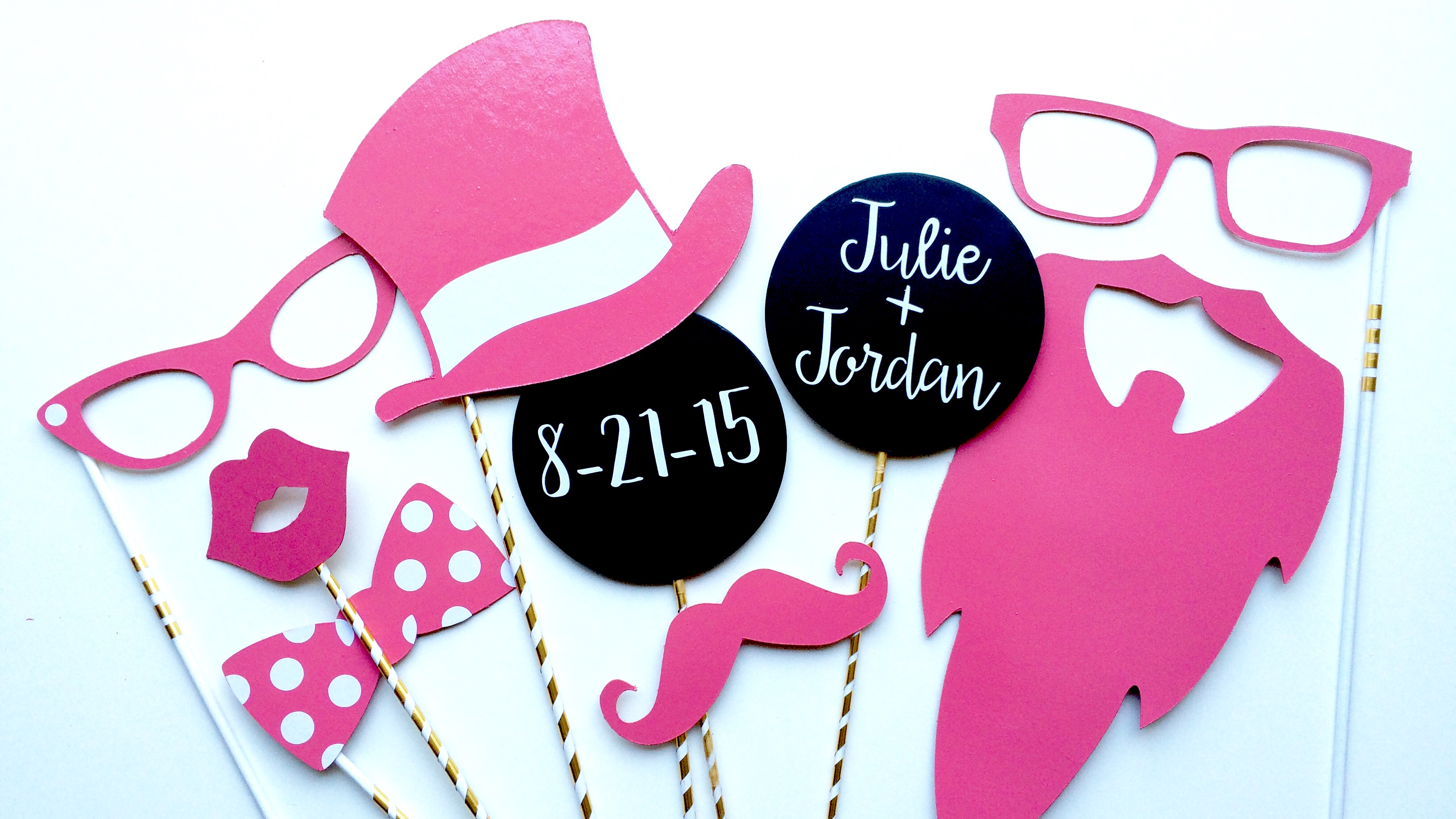DIY Photo Booth Props Fluorescent Beige